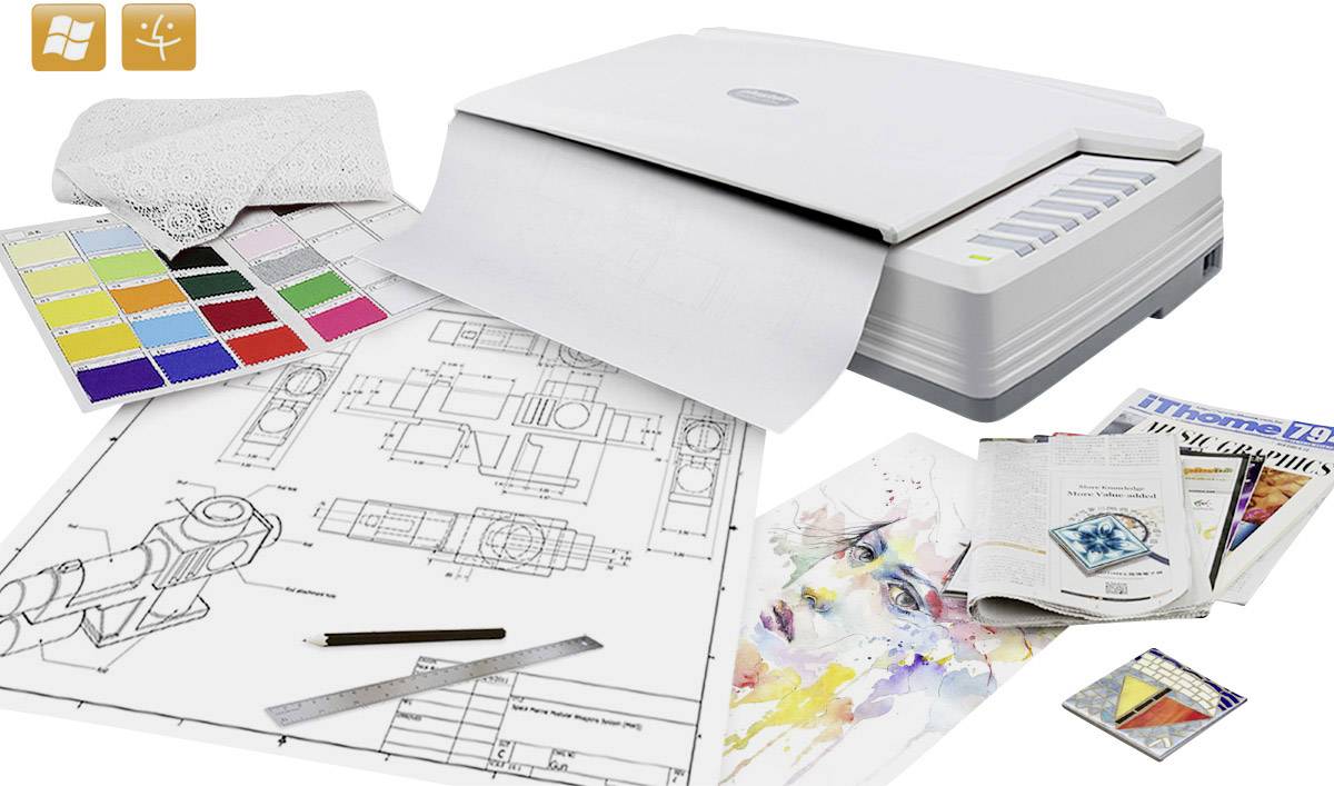 Plustek OpticPro A320L Flachbettscanner A3 1600 x 1600 dpi USB 2.0 ...