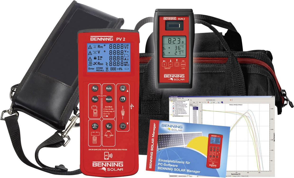 Benning PV 2 SET Installationstester-Set VDE-Norm 0126 ...