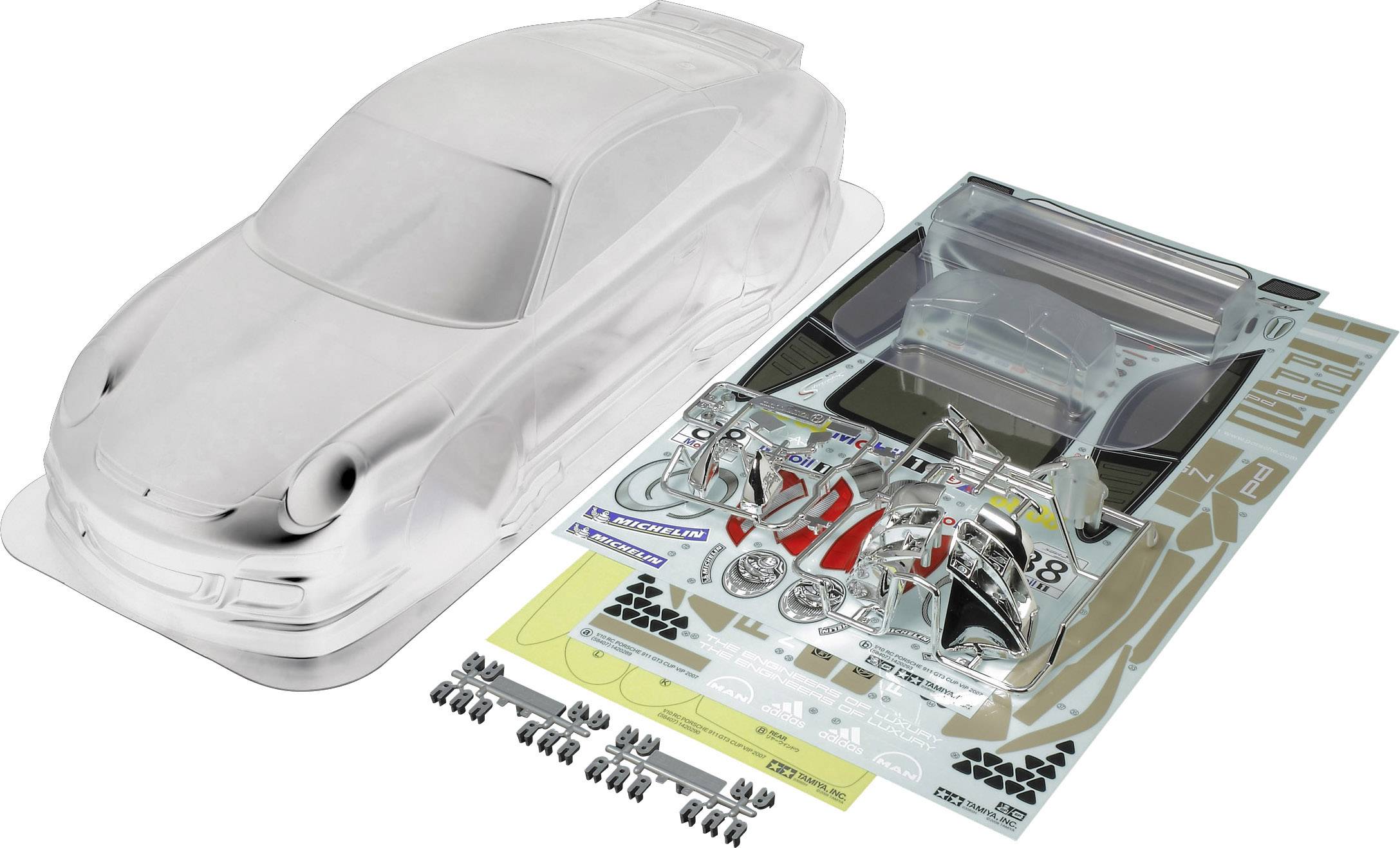 Tamiya 51336 1:10 Karosserie Porsche 911 GT3 Cup VIP 190mm Unlackiert ...