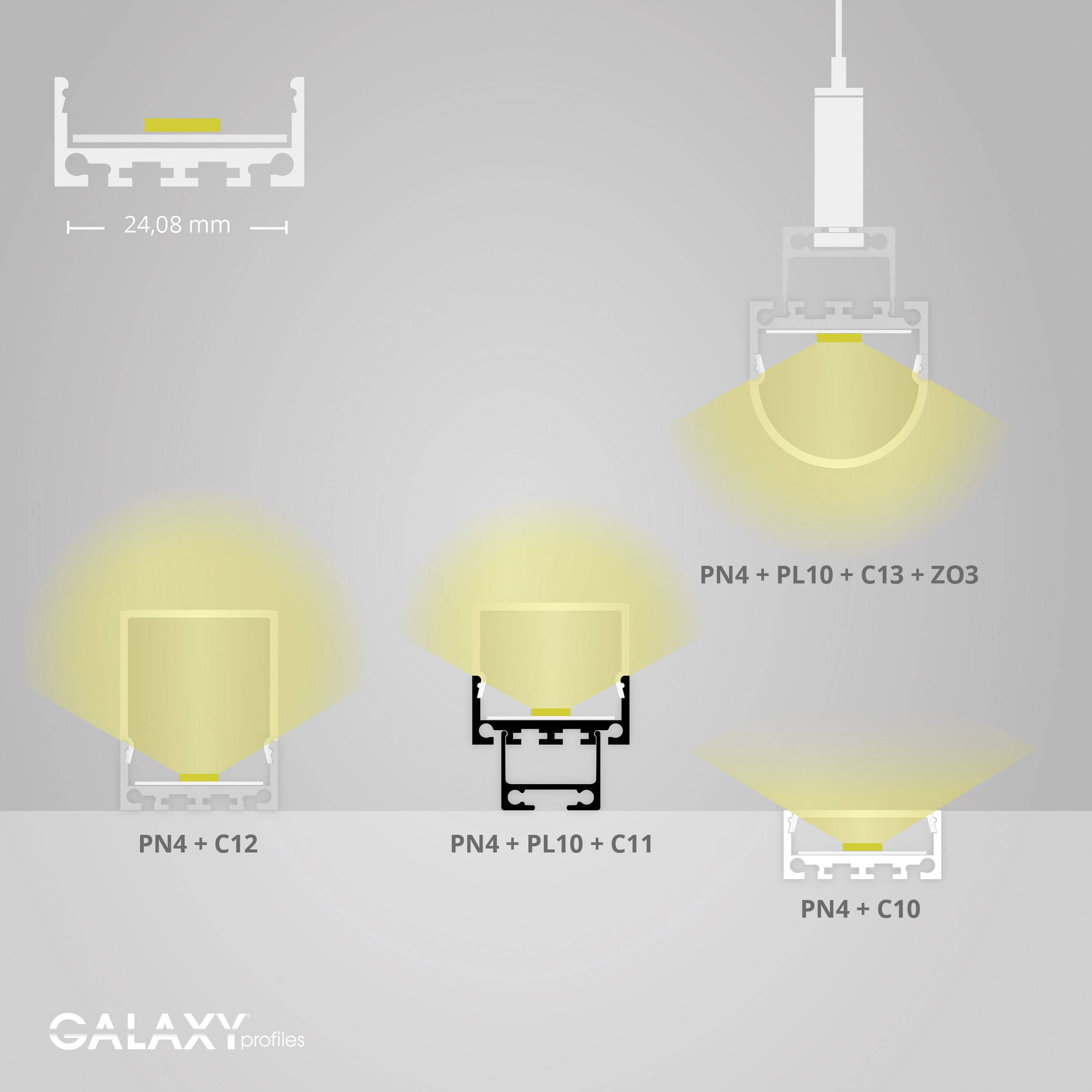Galaxy Profiles 8201013 8201013 Profil Aluminium (L x B x H) 2000 x 26 ...