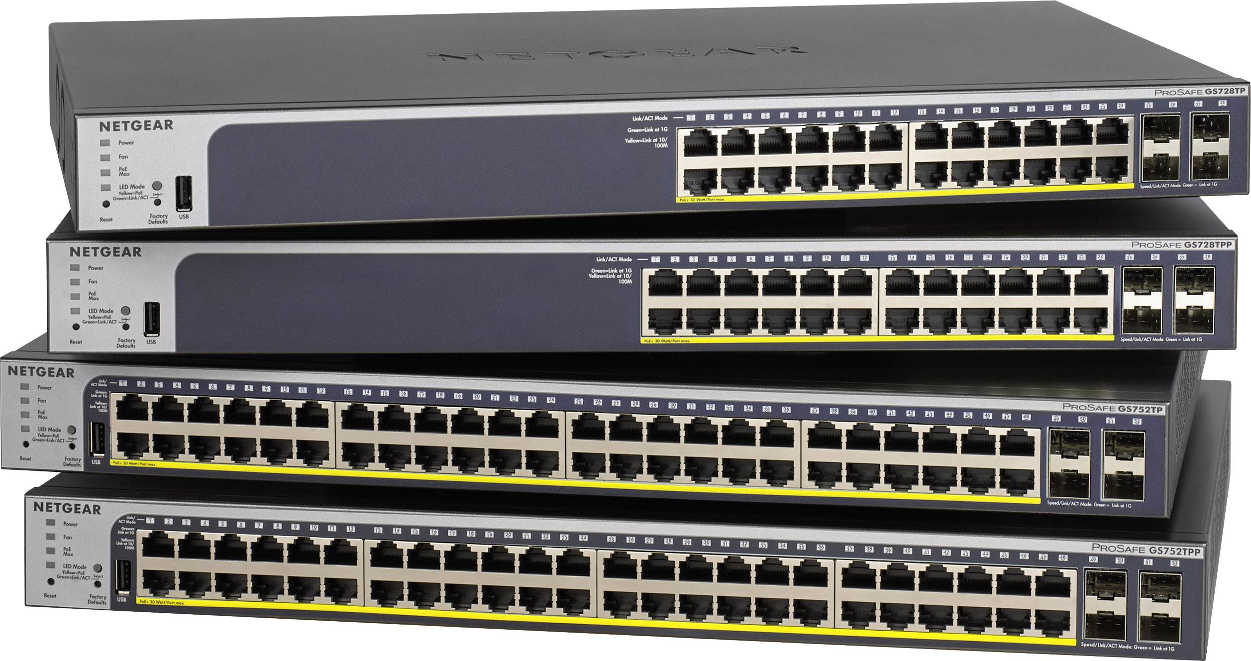 NETGEAR GS752TPv2 Netzwerk Switch 52 Port PoE-Funktion ...