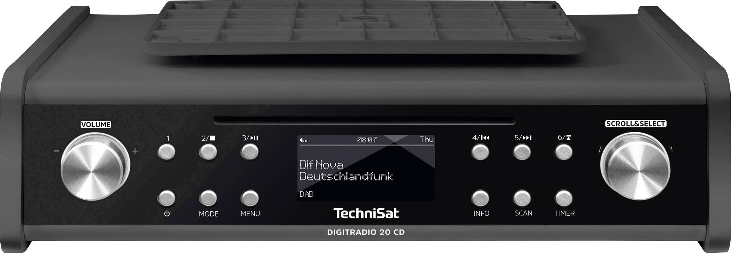 TechniSat DigitRadio 20 CD Unterbauradio UKW AUX, CD Anthrazit ...