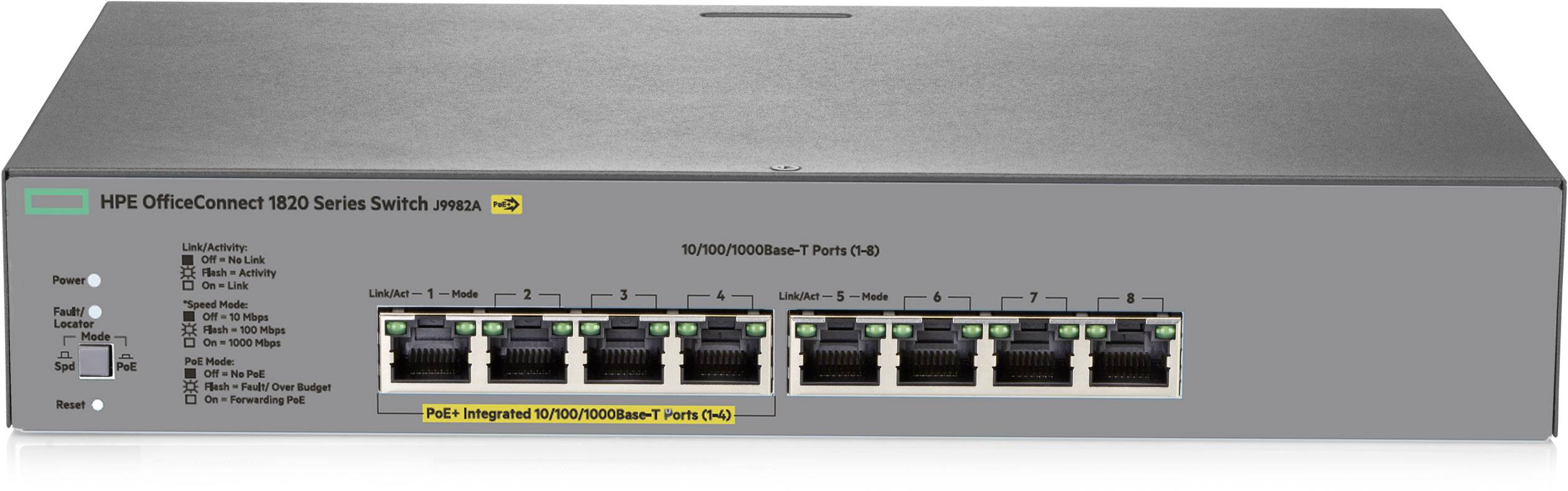 Hewlett Packard Enterprise ProCurve 1820-8G-PoE Managed Netzwerk Switch ...