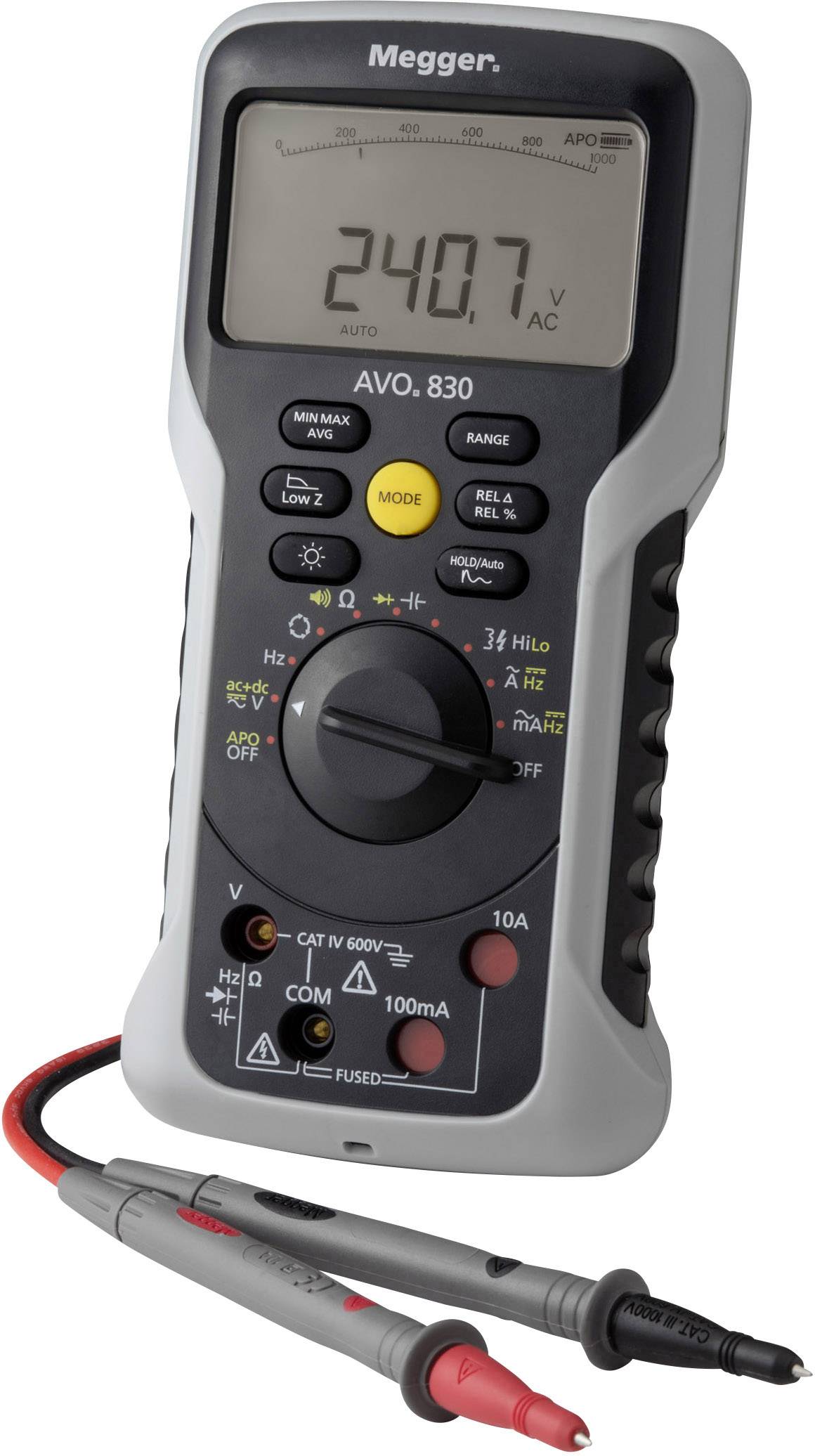 Megger AVO830 Hand-Multimeter analog, digital CAT IV 600 V Anzeige ...