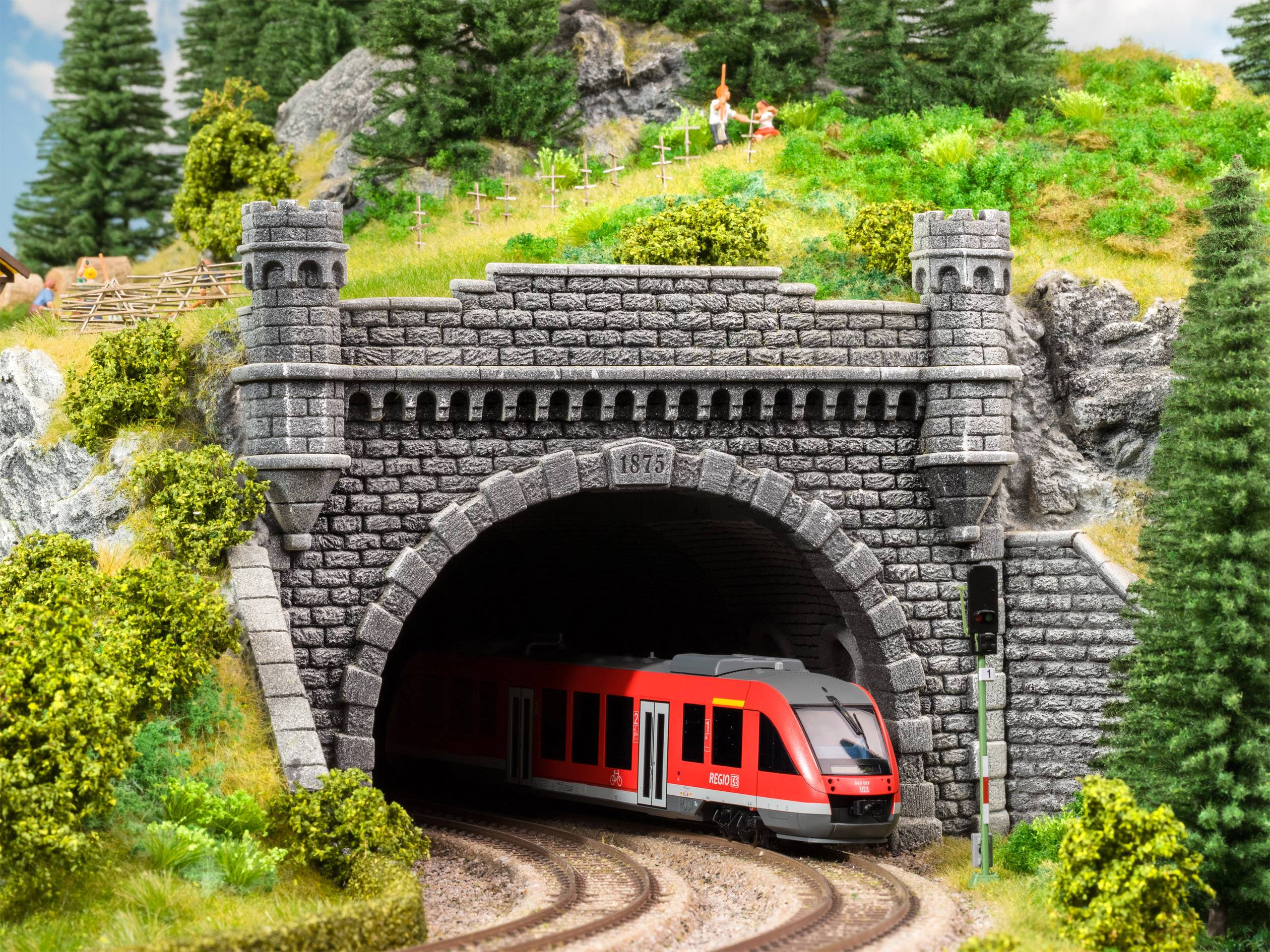 NOCH 58271 H0 Tunnel-Portal 2gleisig Hartschaum-Fertigmodell | SMDV