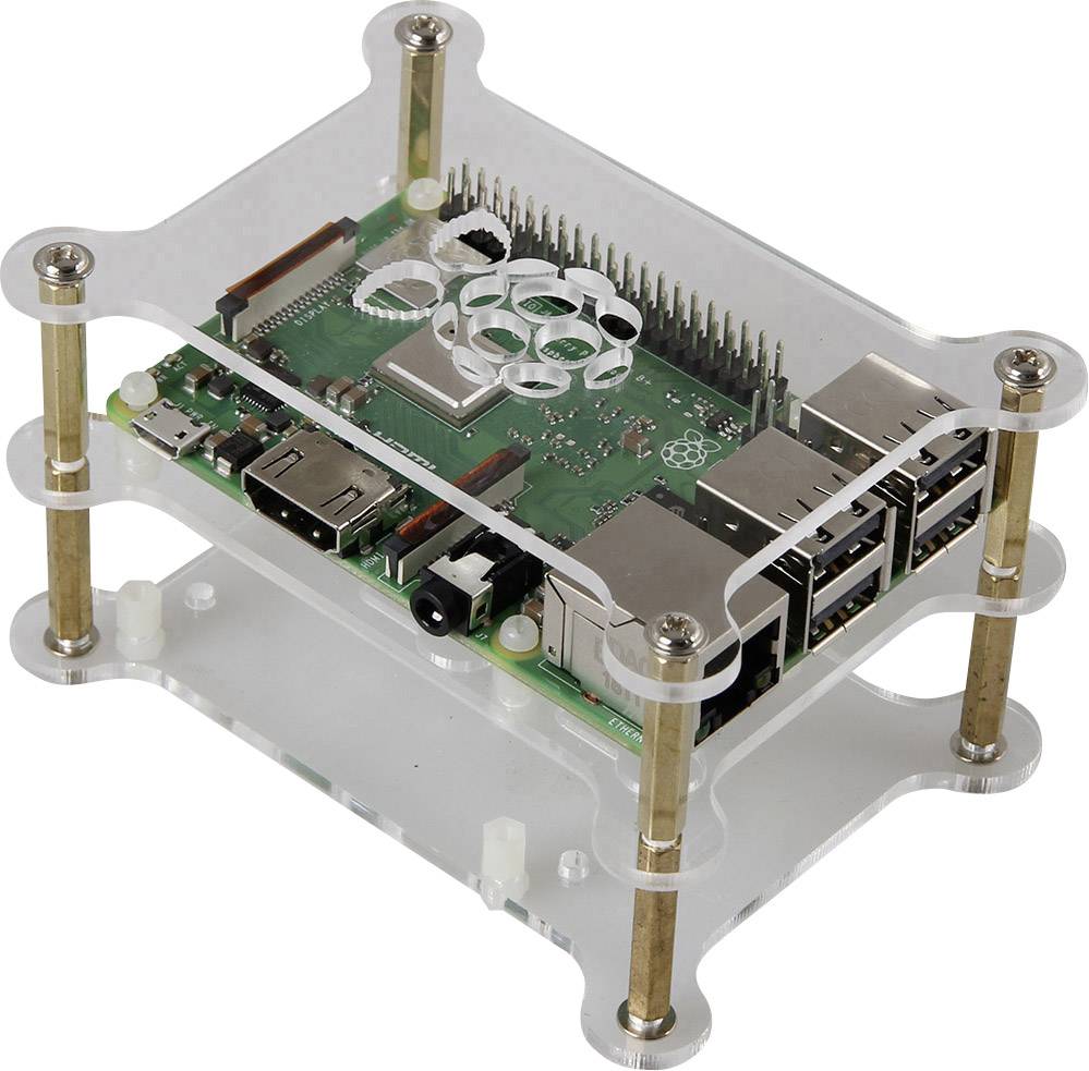 Joy-it Makercase V2 SBC-Gehäuse Passend für (Entwicklungskits): Raspberry Pi Acrylglas klar ...