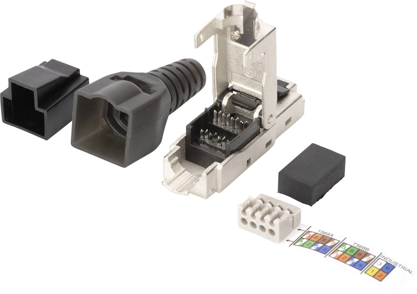 Digitus RJ45 Netzwerk Steckverbinder CAT 6a, Unbestückt [1x LSA ...