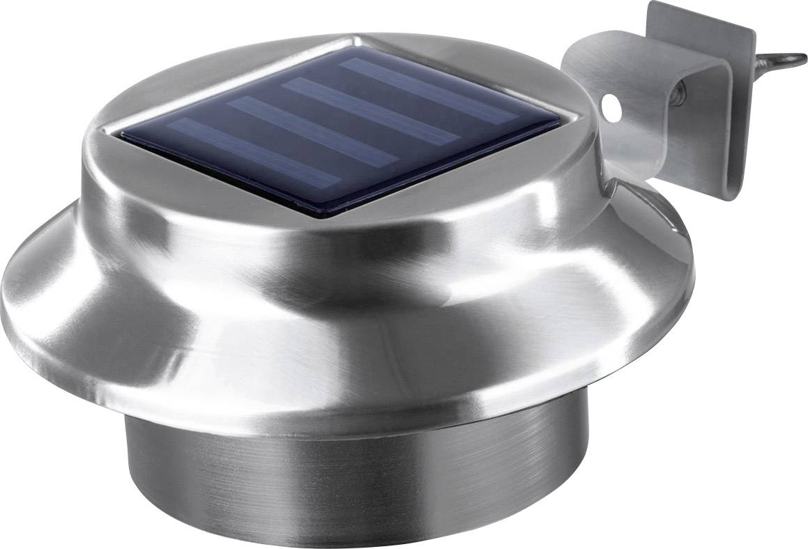 Easymaxx Solar-Dachrinnenleuchte 0612 3er Set LED Warmweiß Edelstahl ...