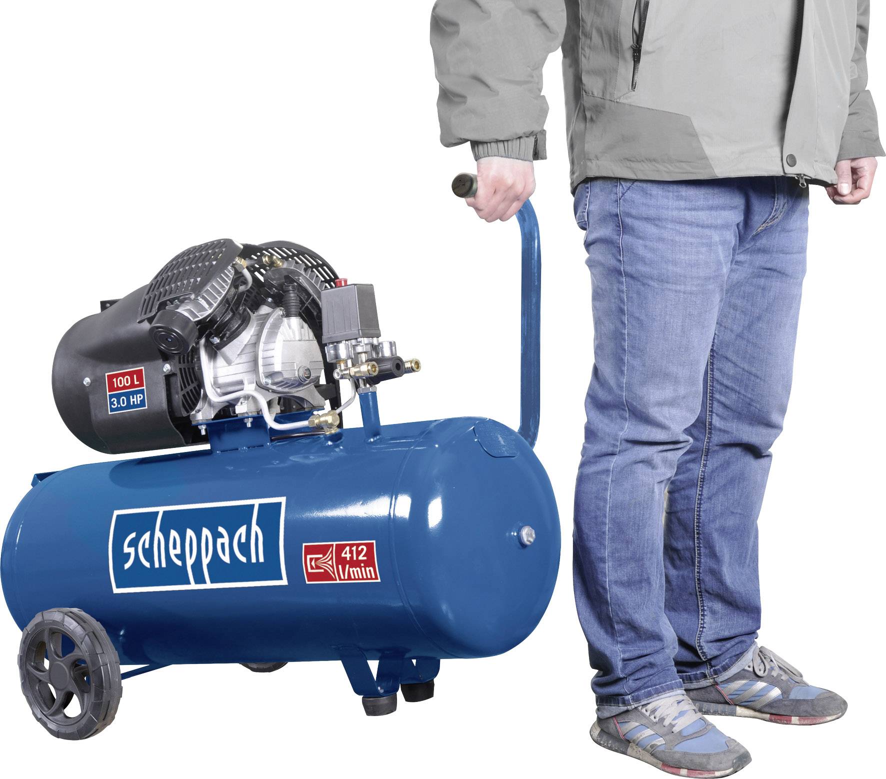 Scheppach Druckluft-Kompressor HC100DC 100l 8 bar versandkostenfrei ...