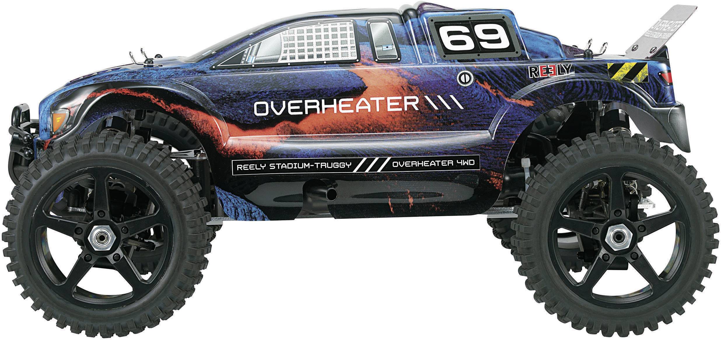 Reely 1:8 Truggy Kompletträder Overheater 5-Speichen Schwarz 1 Paar ...