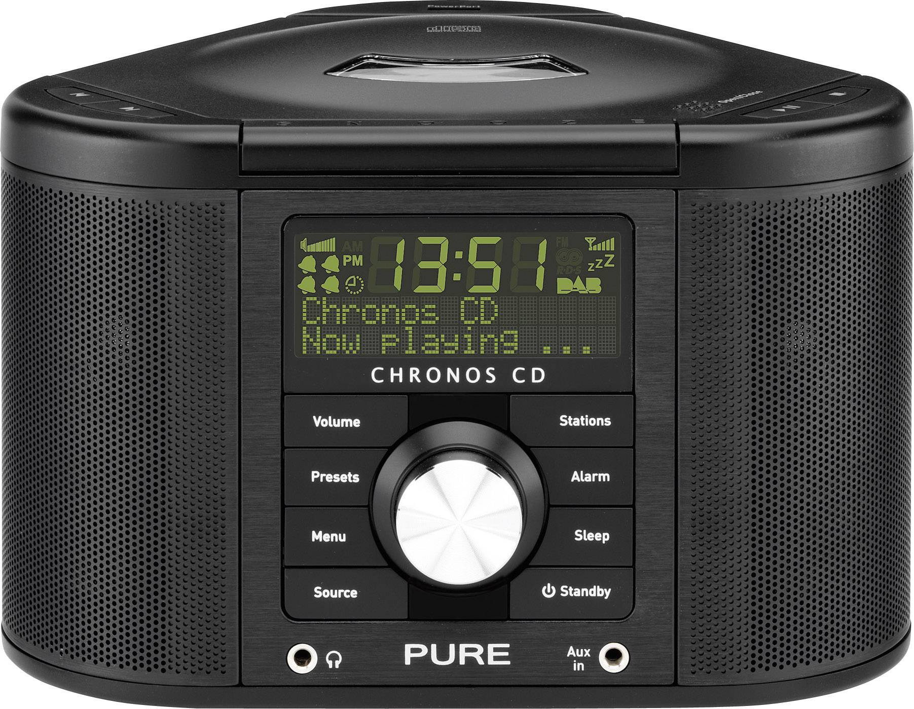 Pure Chronos CD Serie II Radiowecker DAB+, UKW AUX, CD Schwarz ...