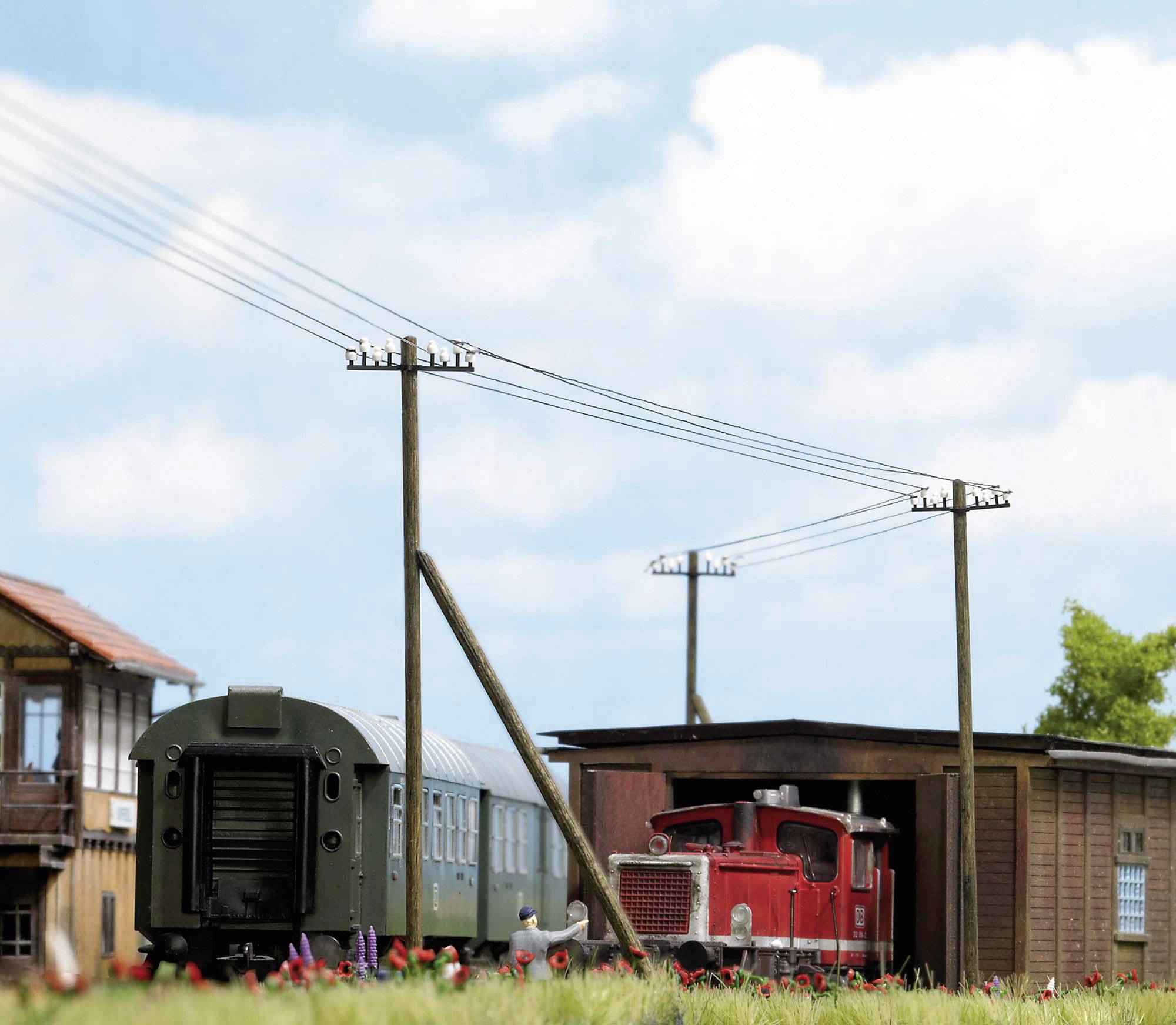 Busch 1499 H0 8 Telegrafenmasten Bausatz | getgoods