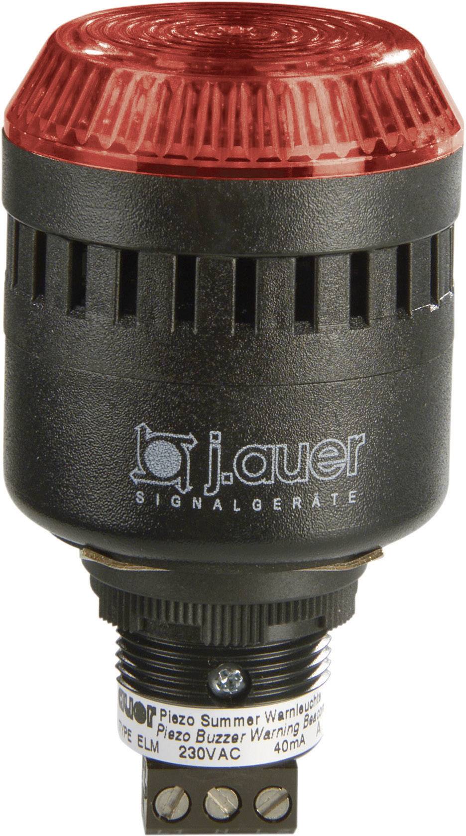 Auer Signalgeräte Kombi-Signalgeber LED ELM Rot Dauerlicht, Blinklicht ...