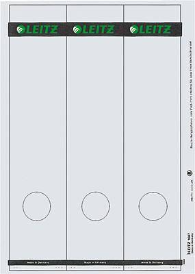 Leitz Ordner-Etiketten 1687-00-85 39 x 285mm Papier Grau Permanent ...