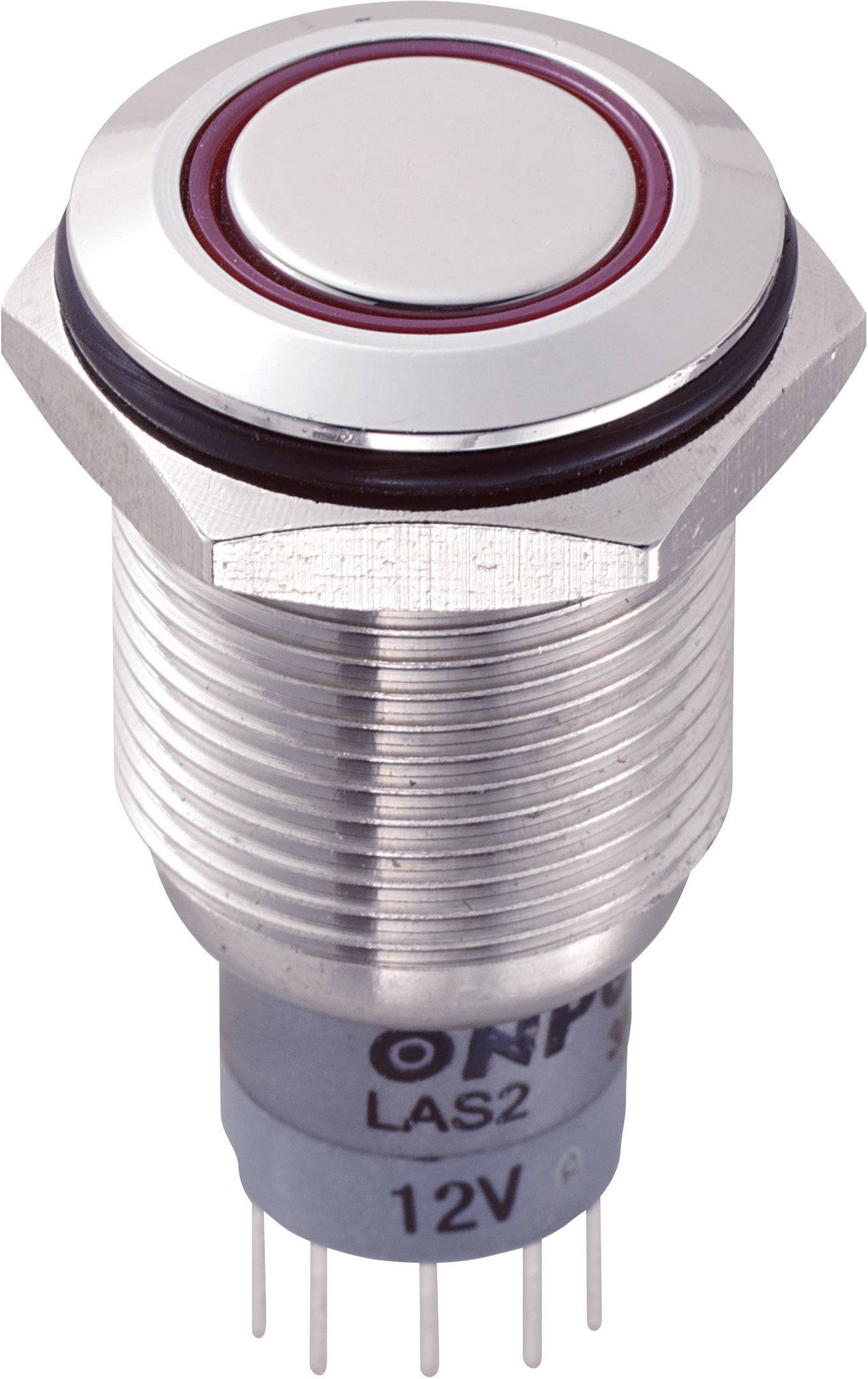 TRU Components LAS2GQF-22E/R/12V/S/P Vandalismusgeschützter Drucktaster ...