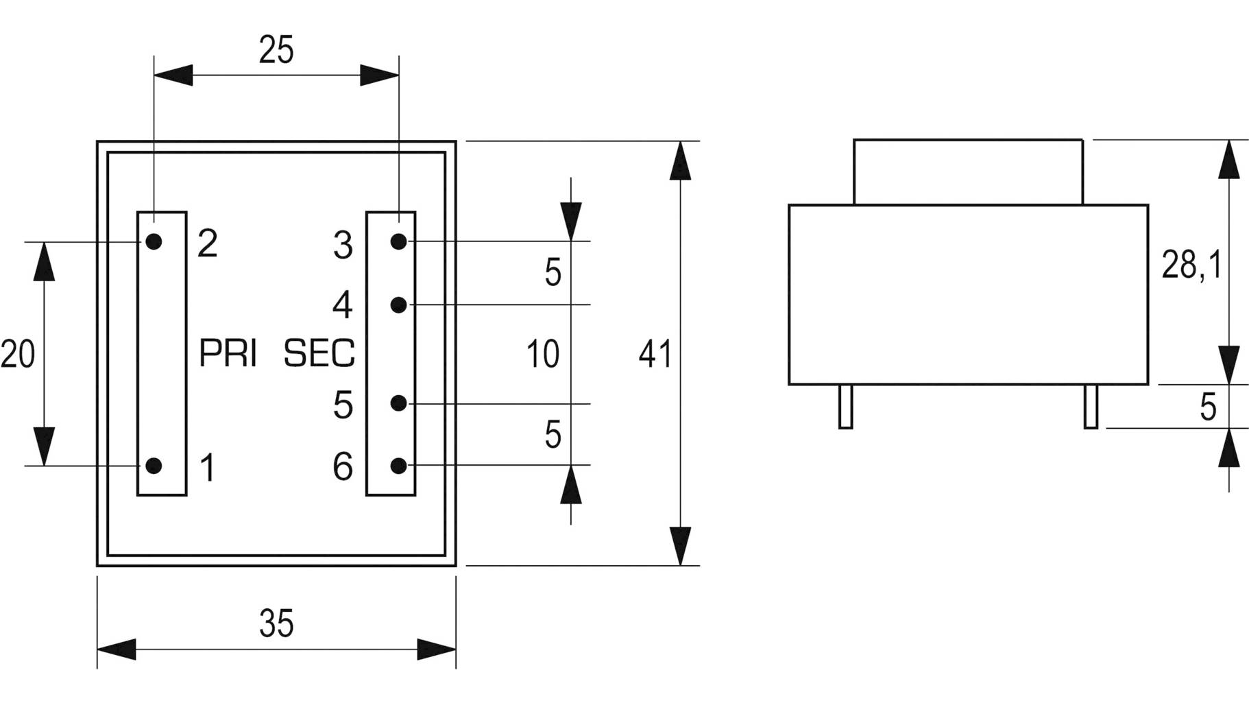 Block VC 3 2 1 9 Printtransformator 1 X 230V 1 X 9 V AC 3 20 VA 355mA block-vc-3-2-1-9-printtransformator-1-x-230v-1-x-9-v-ac-3-20-va-355ma
