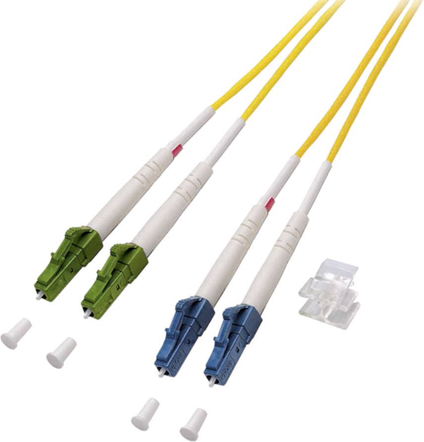 EFB Elektronik O0384.10 Glasfaser LWL Anschlusskabel [1x LC/APC 8°-Stecker - 1x LC/UPC-Stecker ...