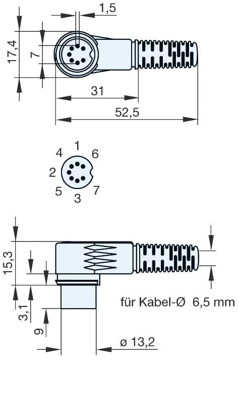 Hirschmann 931 -577-517-200 DIN-Rundsteckverbinder Stecker, gewinkelt ...