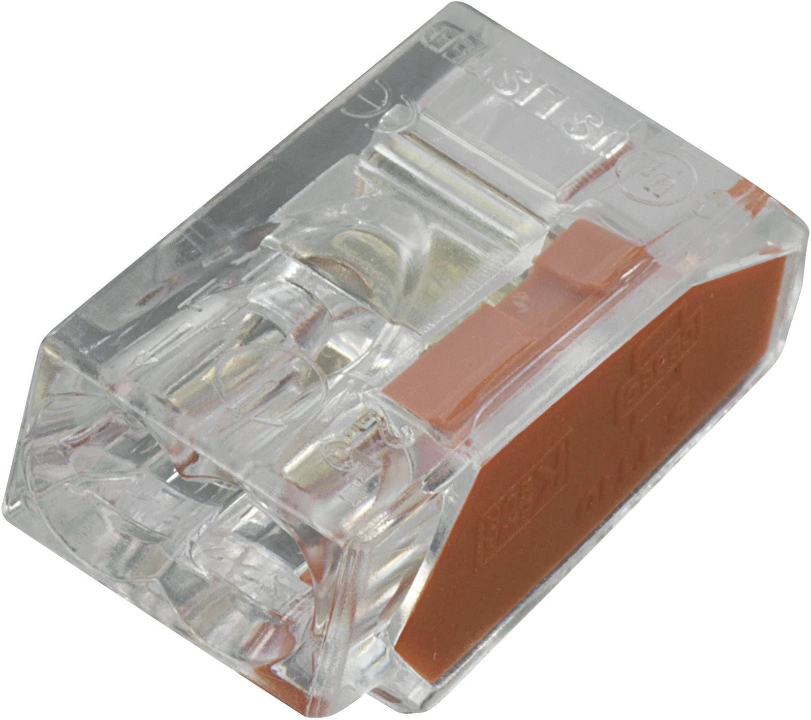 Dosenklemme starr: 0.25-2.5mm² Polzahl (num): 2 25 St. Transparent, Rot ...