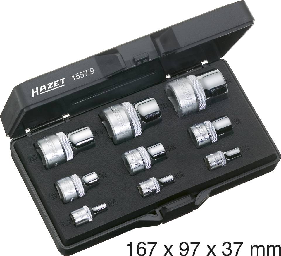 Hazet Steckschlüsseleinsatz-Set 1/4" (6.3 mm), 1/2" (12.5 mm), 3/8" (10 ...