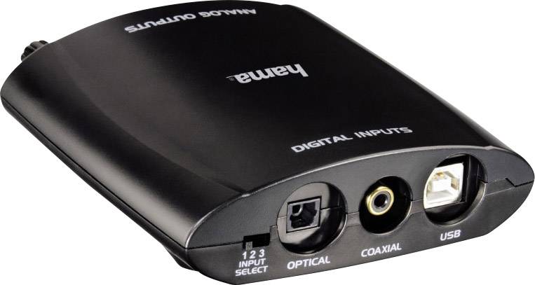 Hama Audio Konverter Digitaal naar analoog converter [Toslink, Cinch ...