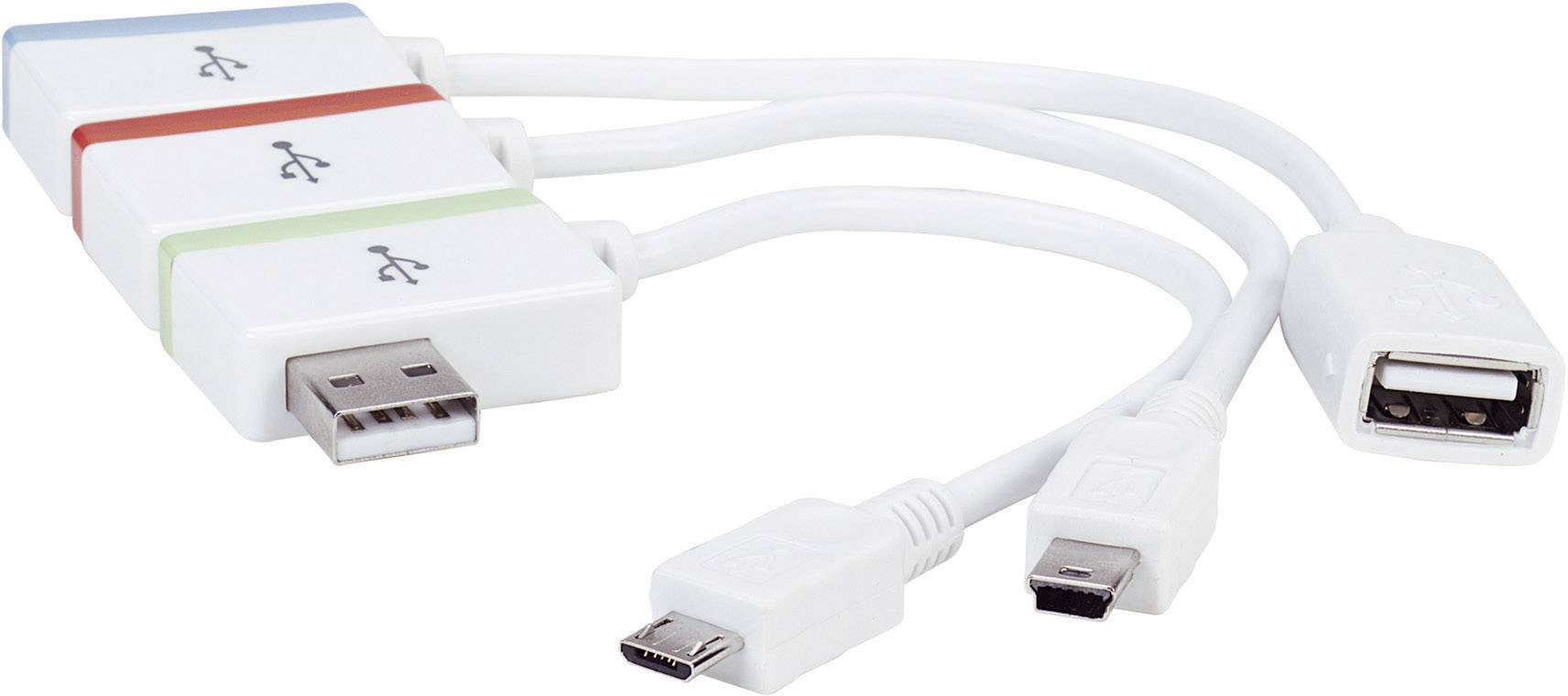 Manhattan iLynk Hub+USB-Hub, Micro & Mini USB-Adapter 19 cm | voelkner